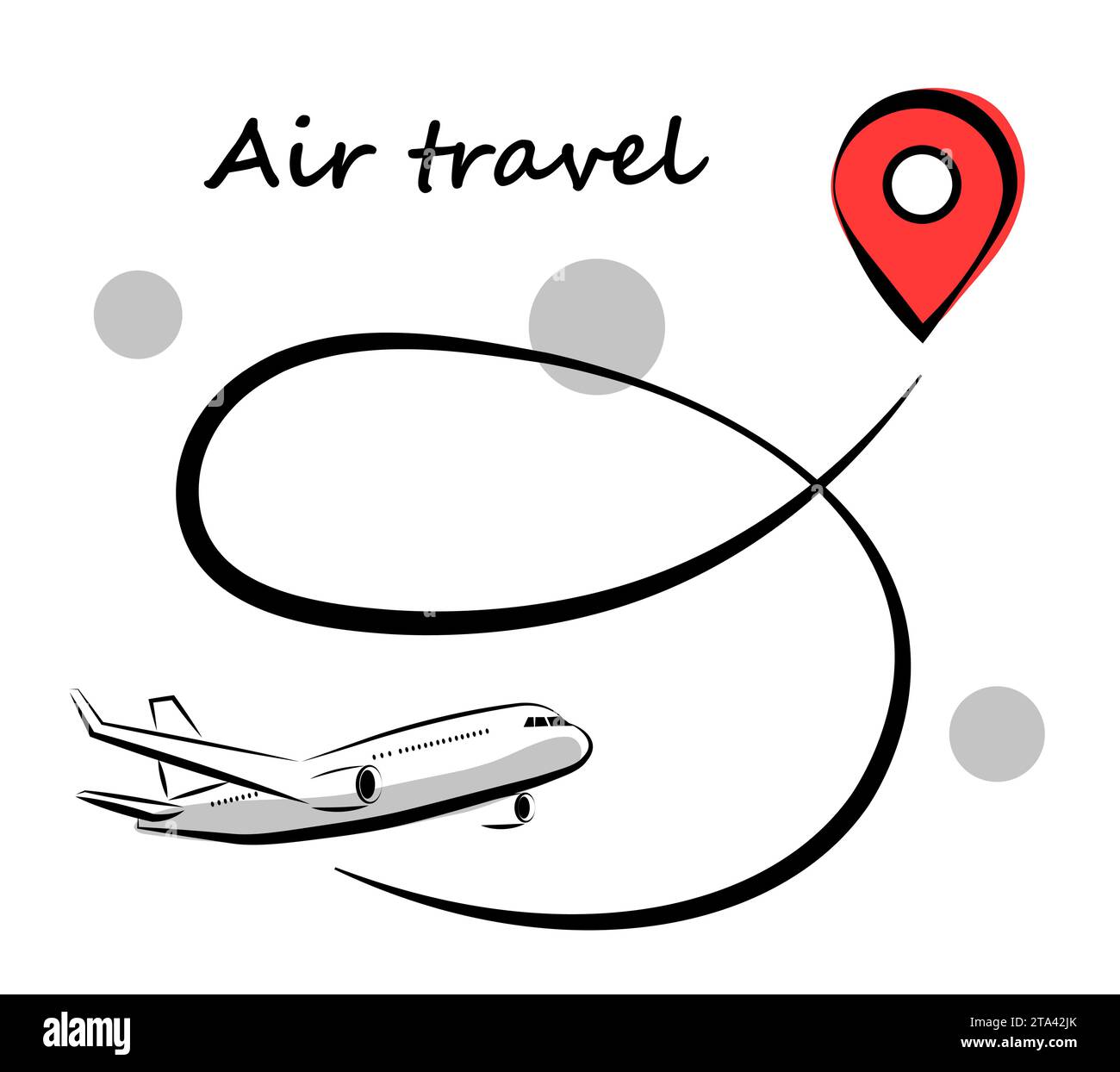 Airplane flight path dotted line Stock Vector Images - Alamy