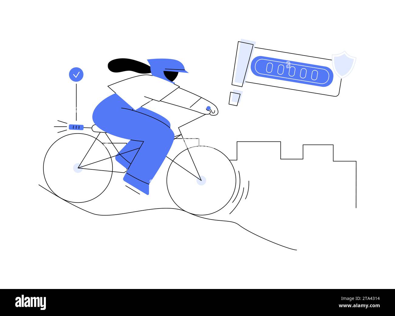 Bicycle smart brake sensor abstract concept vector illustration Stock ...