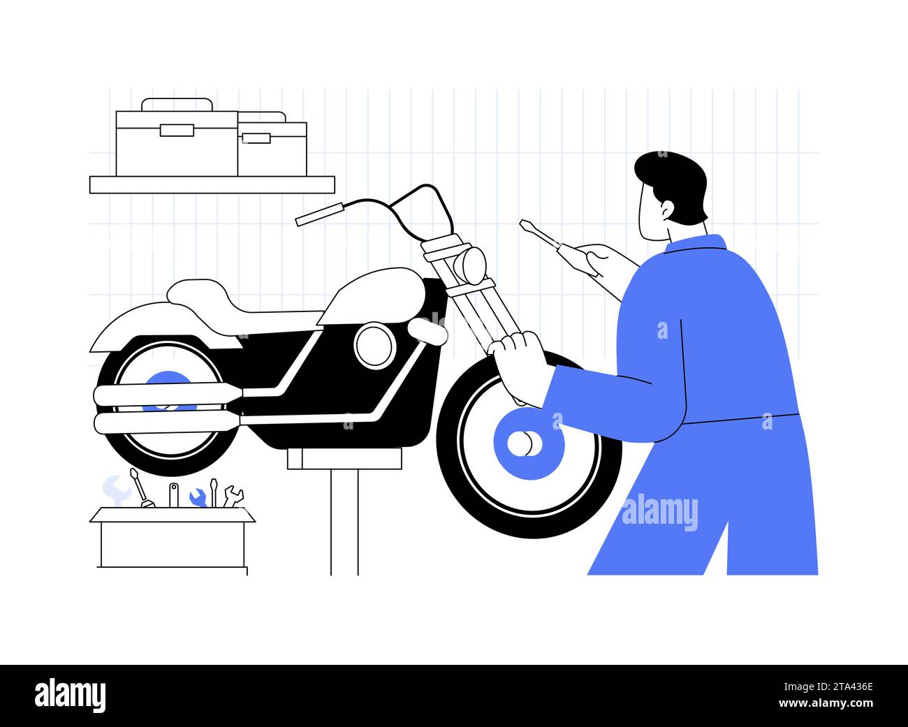 Motorcycle repair service abstract concept vector illustration Stock ...