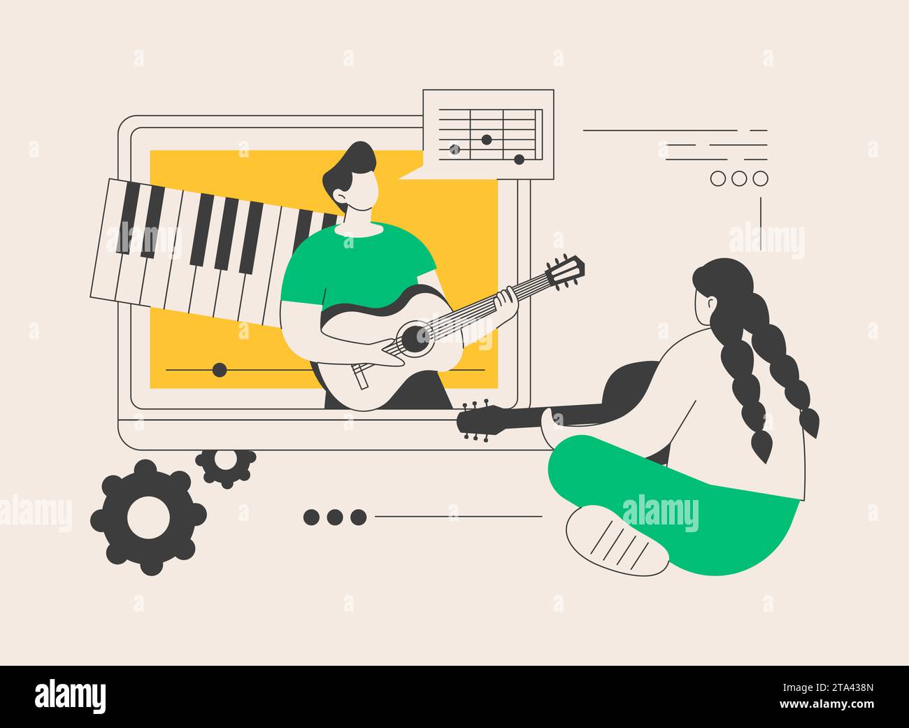 Online music lessons Stock Vector Images - Alamy
