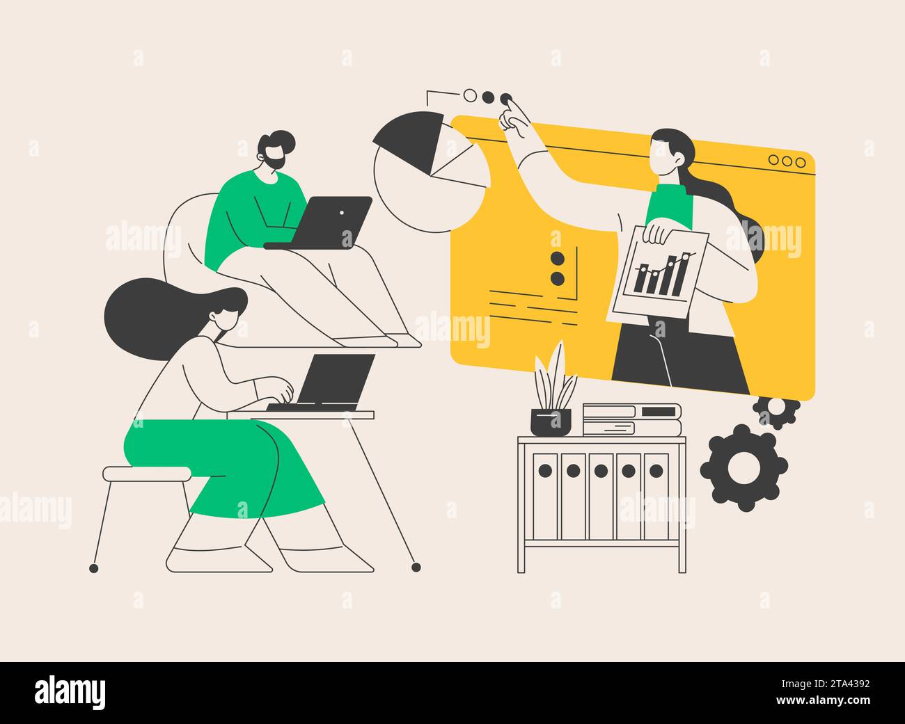 Online workshop abstract concept vector illustration Stock Vector Image ...