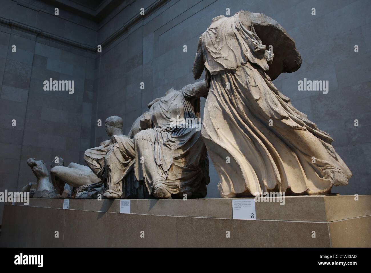 Elgin marbles also known as the Parthenon marbles, at the British Museum, London following a ...