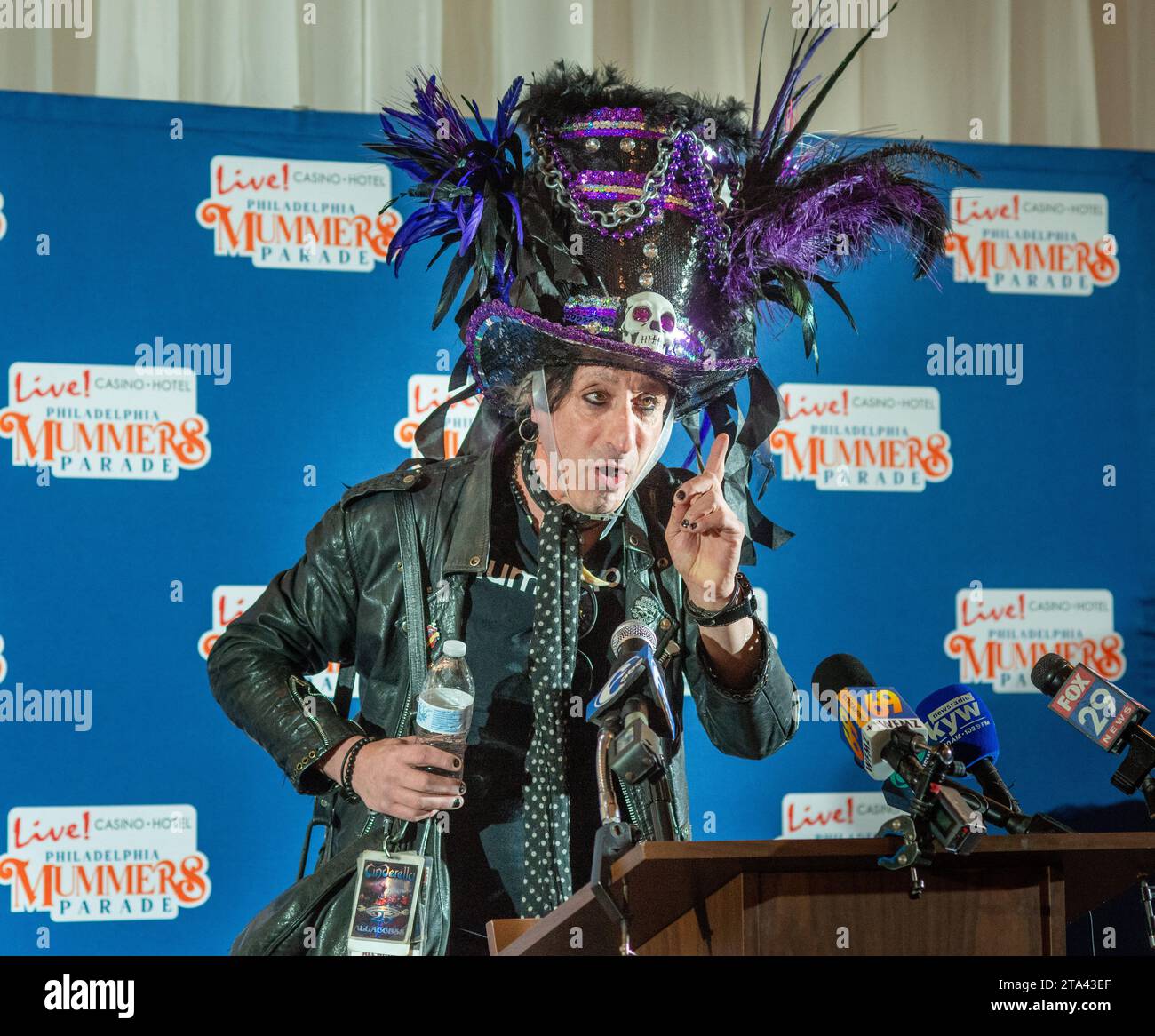 Philadelphia, United States. 28th Nov, 2023. WMMR's Jacky Bam Bam makes ...