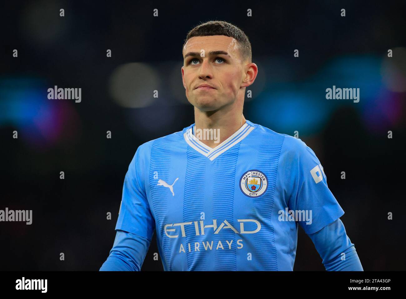 Phil Foden #47 of Manchester City during the UEFA Champions League Group G match Manchester City ...