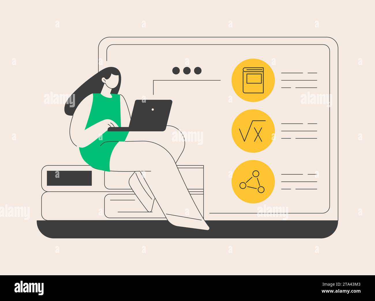 Online school platform abstract concept vector illustration Stock ...