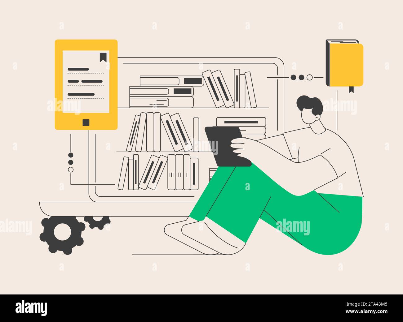 Read a book abstract concept vector illustration Stock Vector Image ...