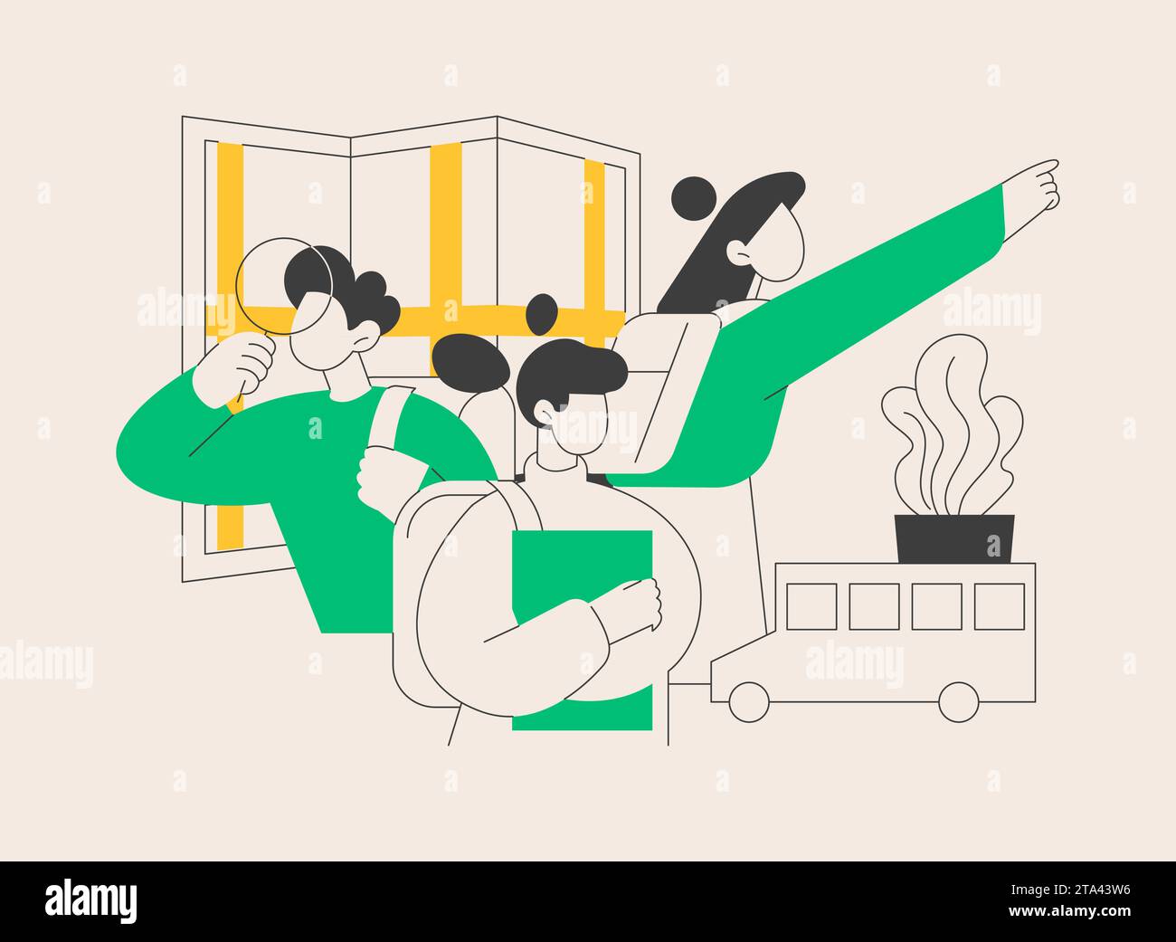 Field trip abstract concept vector illustration Stock Vector Image ...