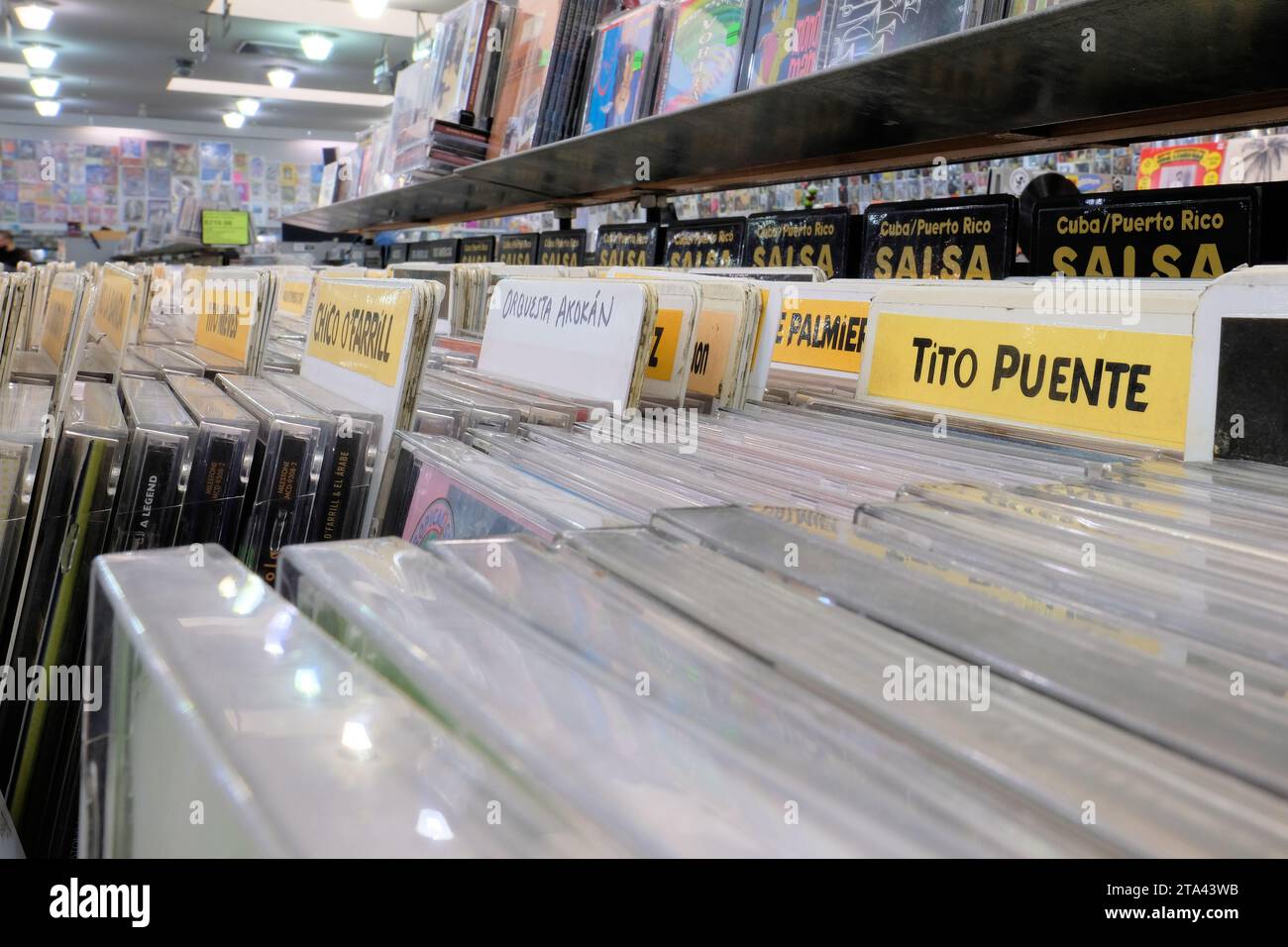Tito Puente label in the Amoeba Music store used CD section for salsa ...