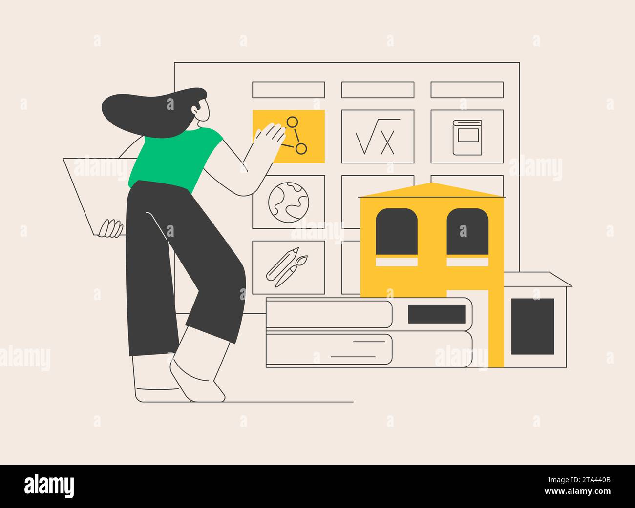 School curriculum abstract concept vector illustration Stock Vector ...