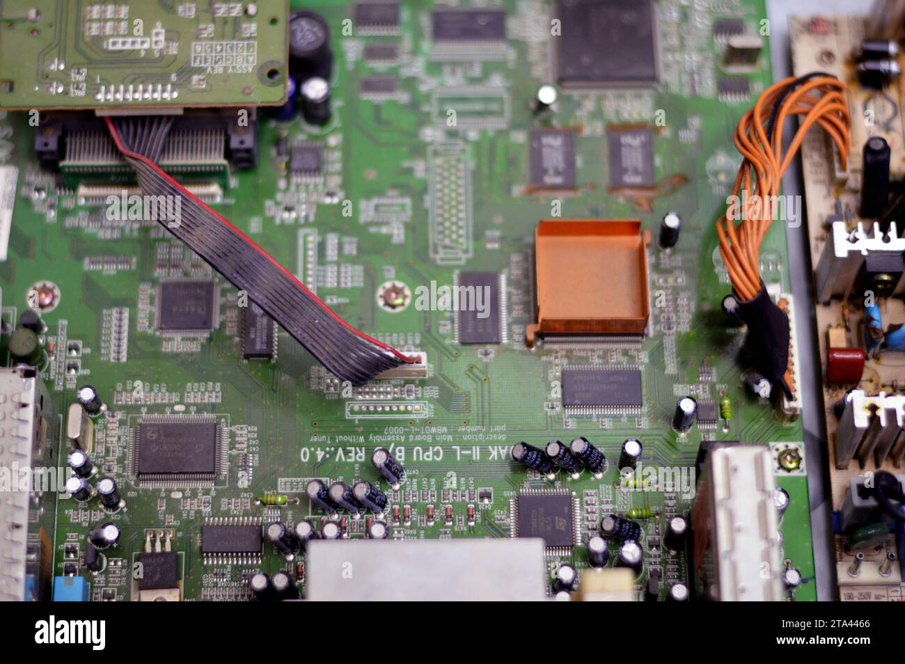 Cairo, Egypt, October 15 2023: Interior of an old satellite receiver ...