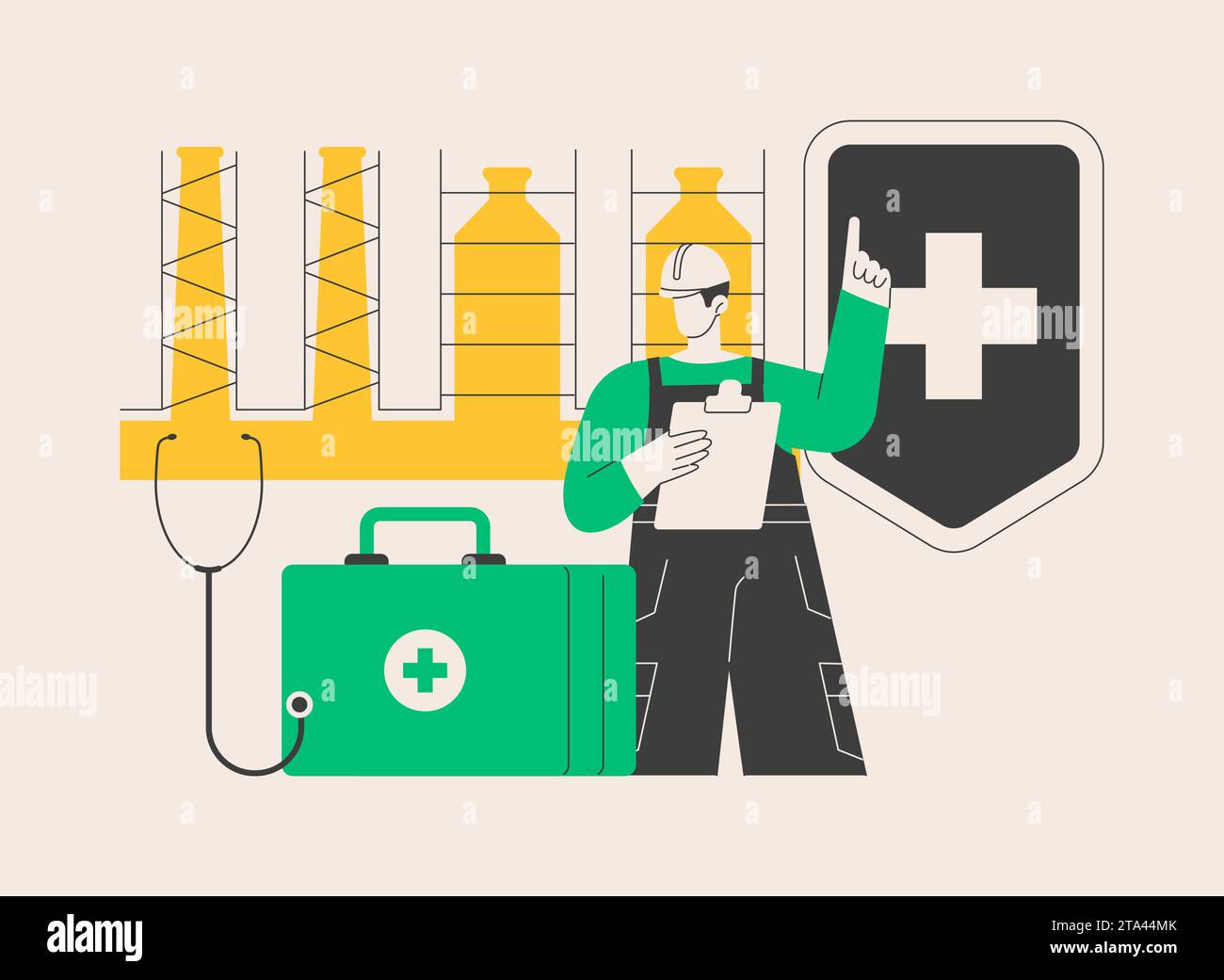 Occupational health abstract concept vector illustration Stock Vector ...