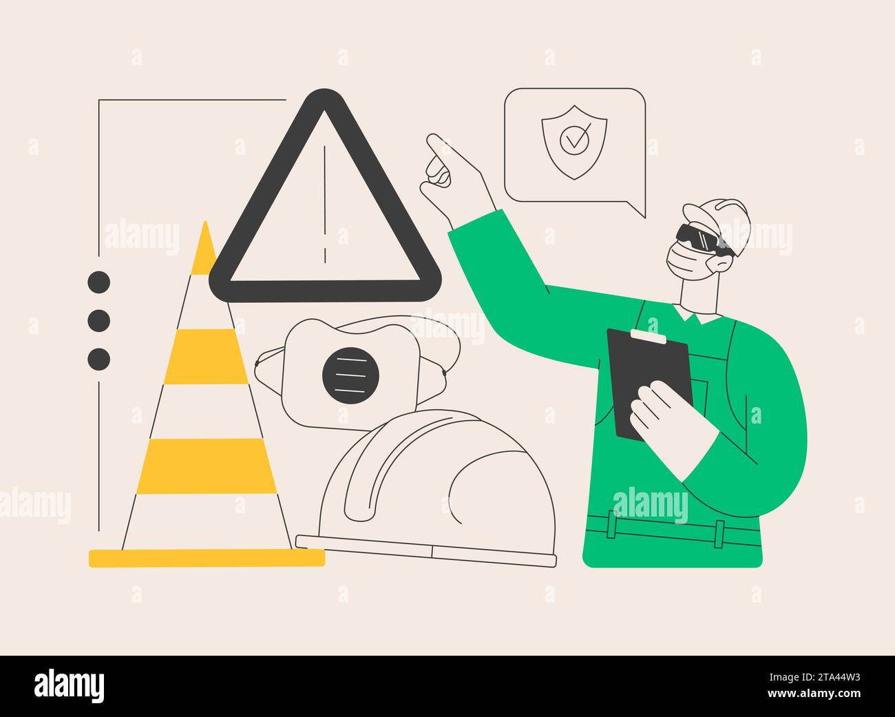 Workplace safety abstract concept vector illustration Stock Vector ...