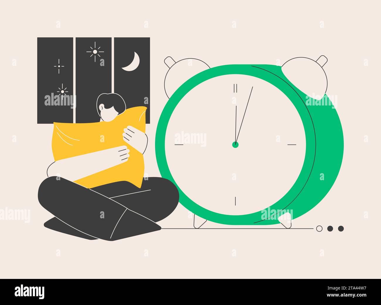 Sleep deprivation abstract concept vector illustration Stock Vector ...