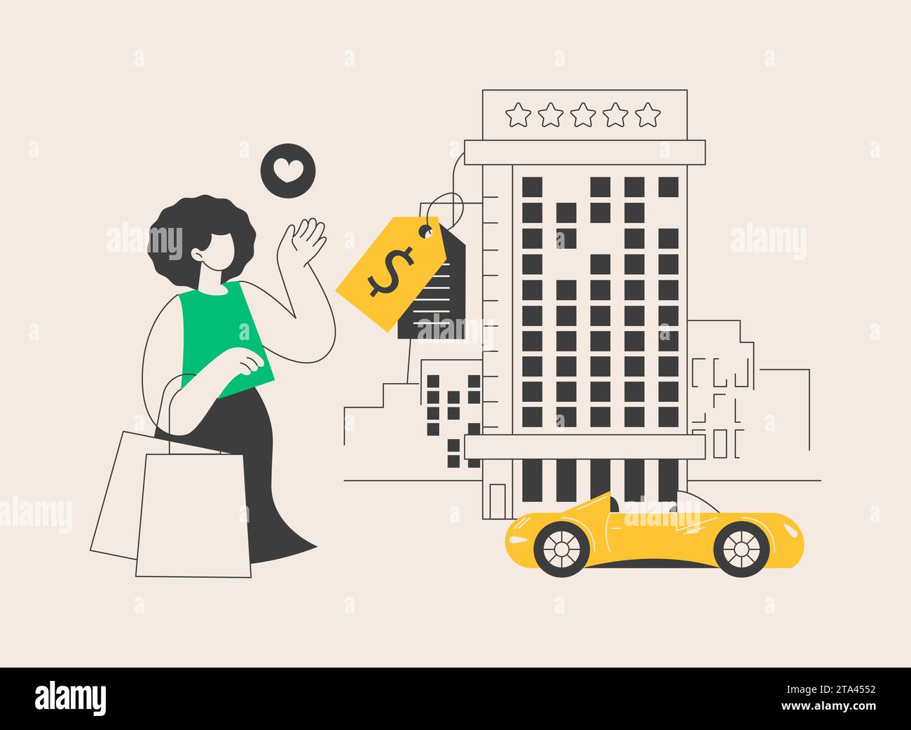 Boutique hotel abstract concept vector illustration Stock Vector Image ...