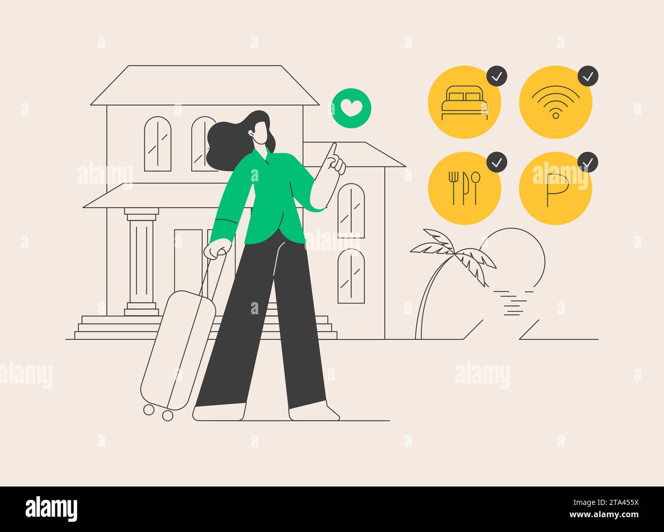 Lifestyle hotel abstract concept vector illustration Stock Vector Image ...