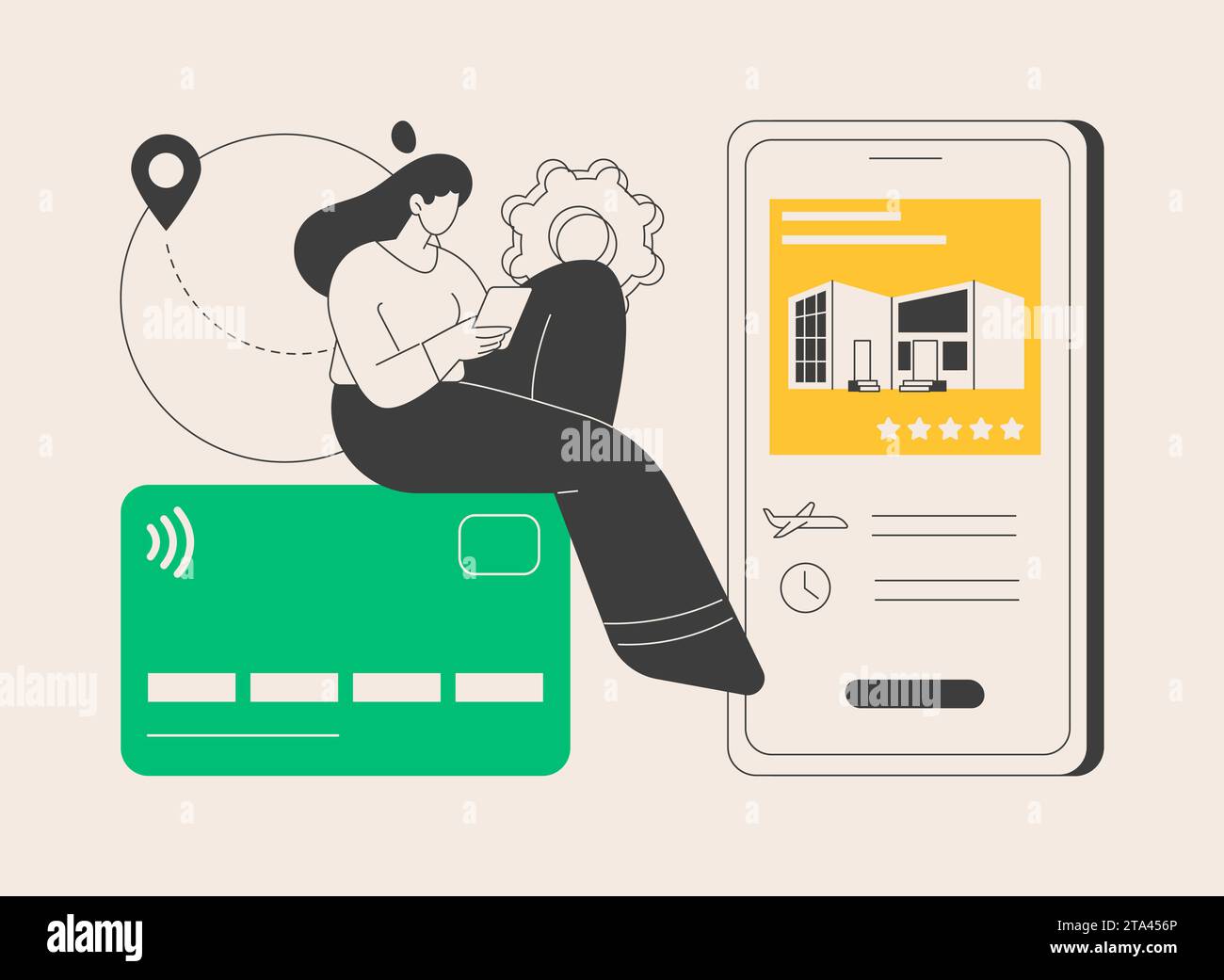 Online booking services abstract concept vector illustration Stock ...