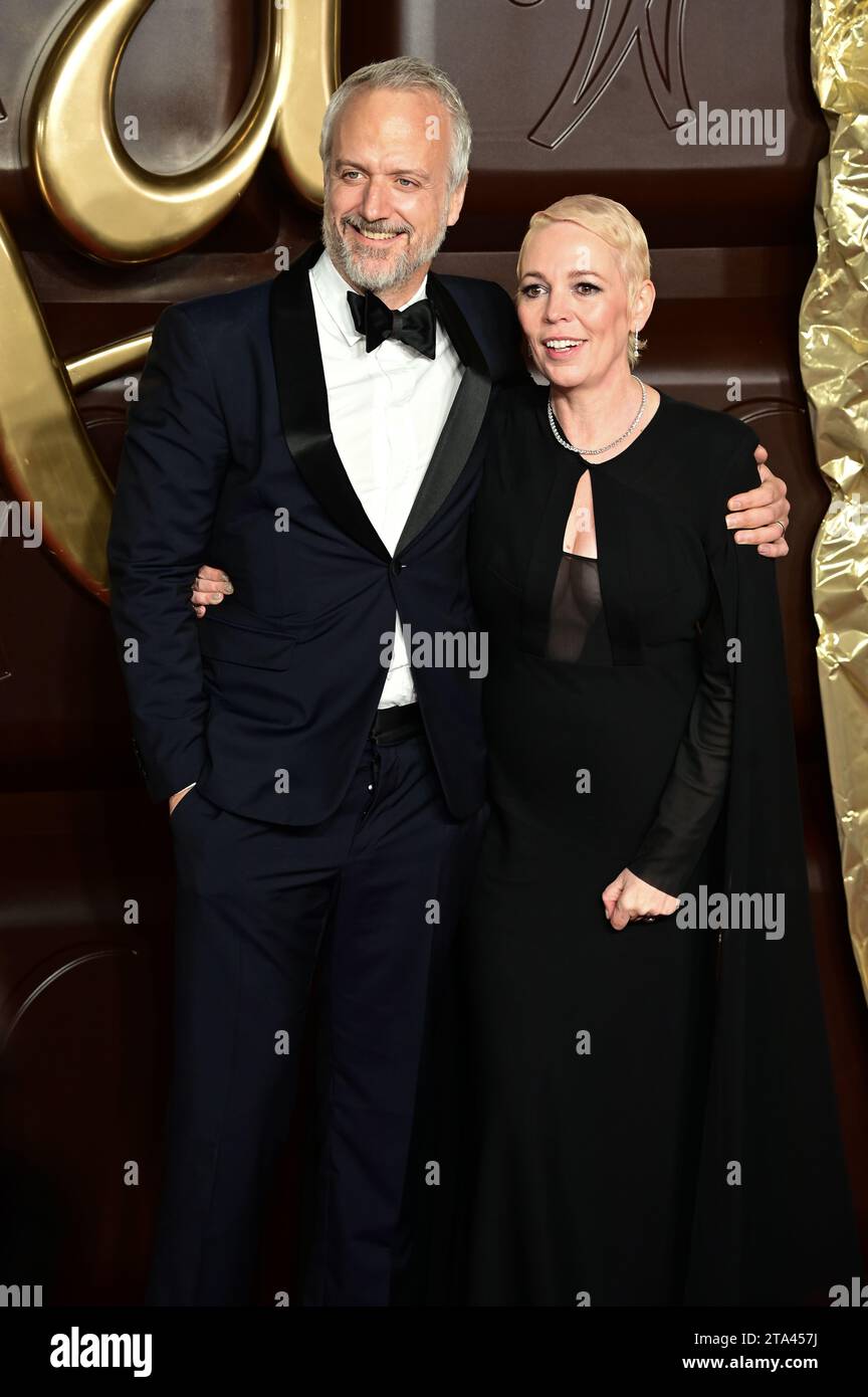 London, UK. 28th Nov, 2023. Ed Sinclair and Olivia Colman attends the ...