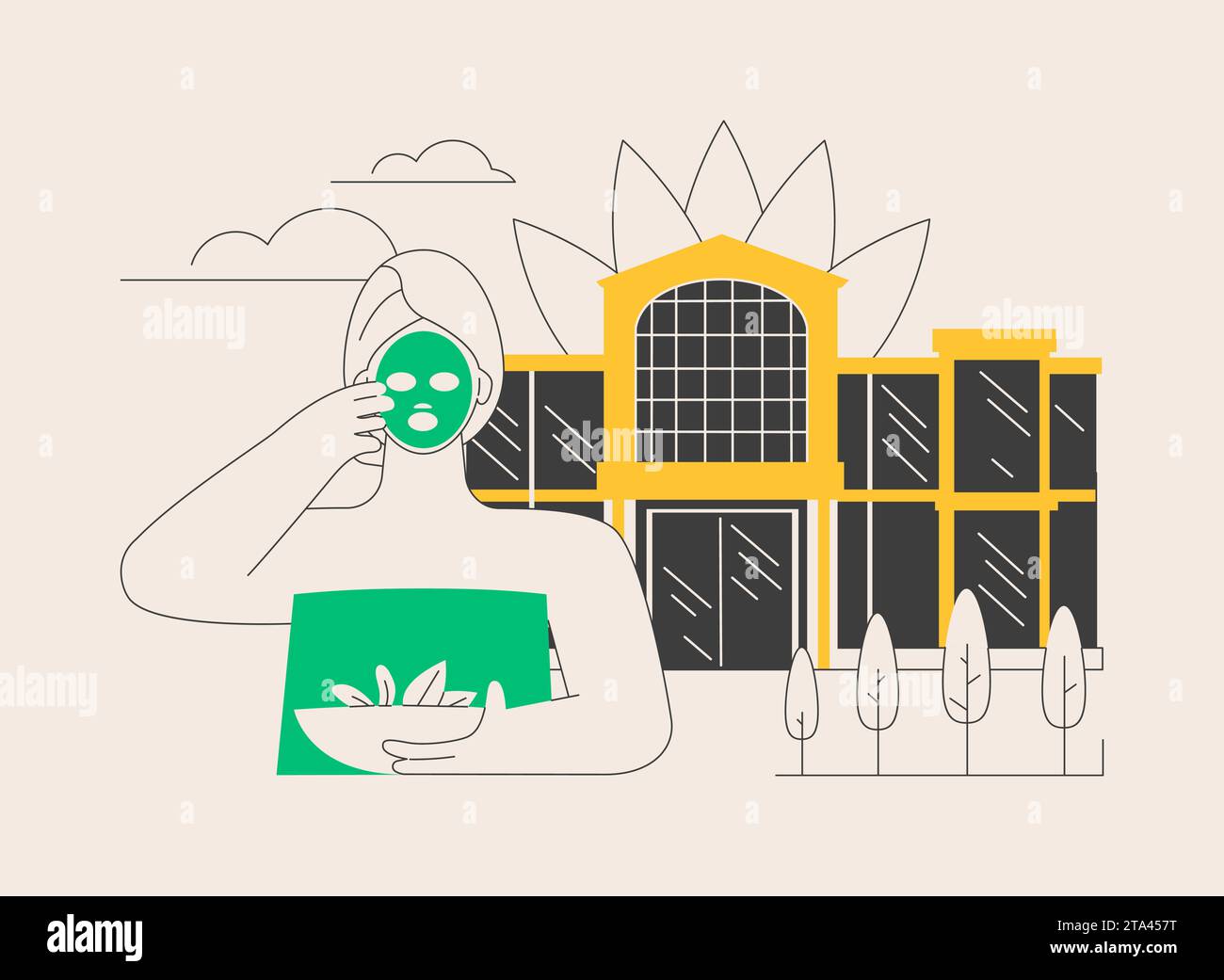 Wellness and spa hotel abstract concept vector illustration Stock ...