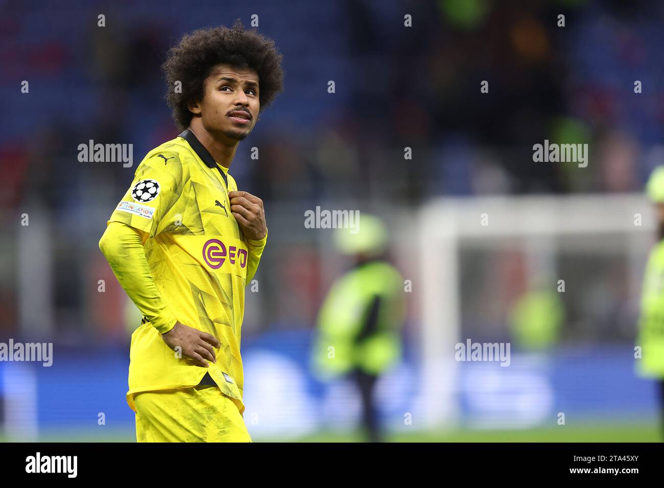 Milano, Italy. 28th Nov, 2023. Karim Adeyemi of Borussia Dortmund ...