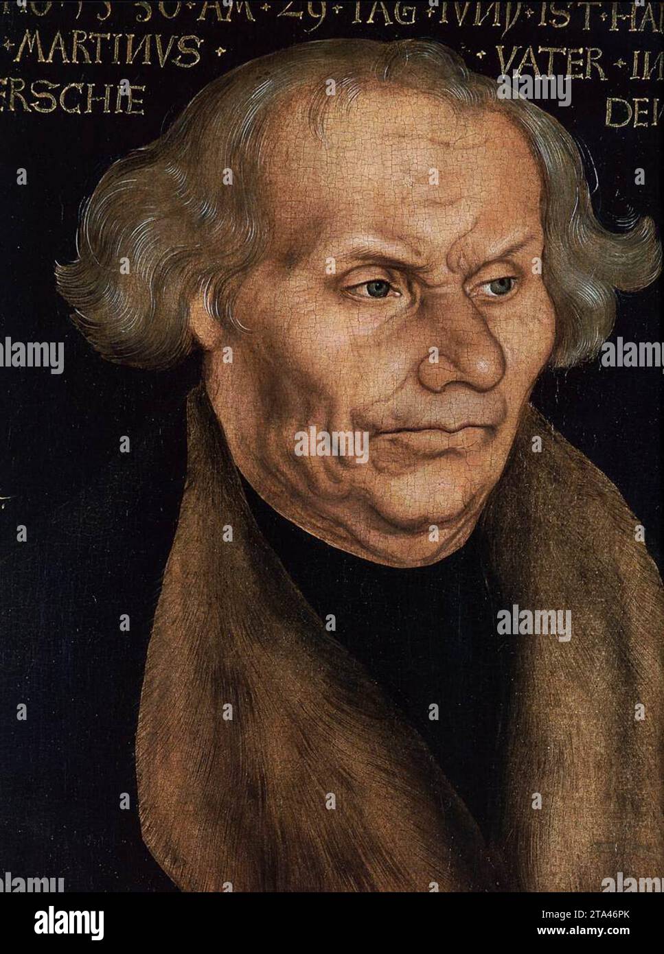 Portrait of Hans Luther (detail) 1527 by Lucas The Elder Cranach Stock ...