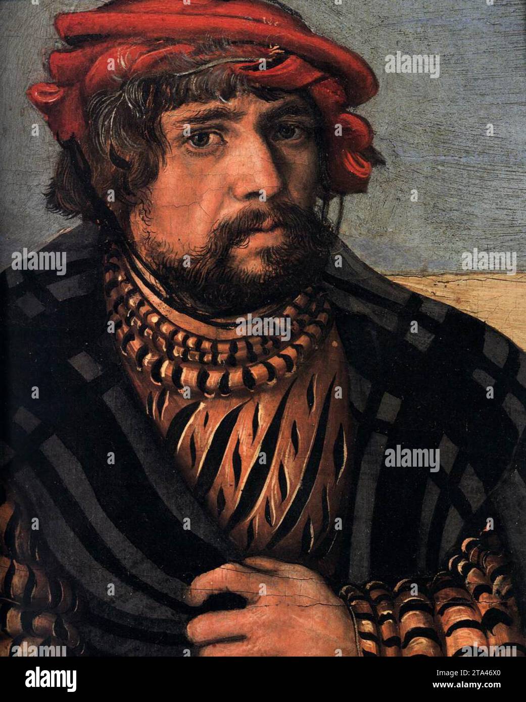 The Holy Kinship with a Self-Portrait (detail) 1510-12 by Lucas The ...