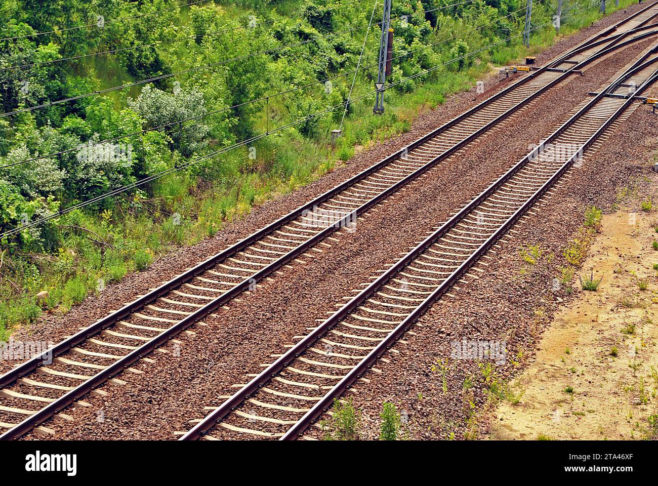 Track roadbed railroad rail hi-res stock photography and images - Alamy