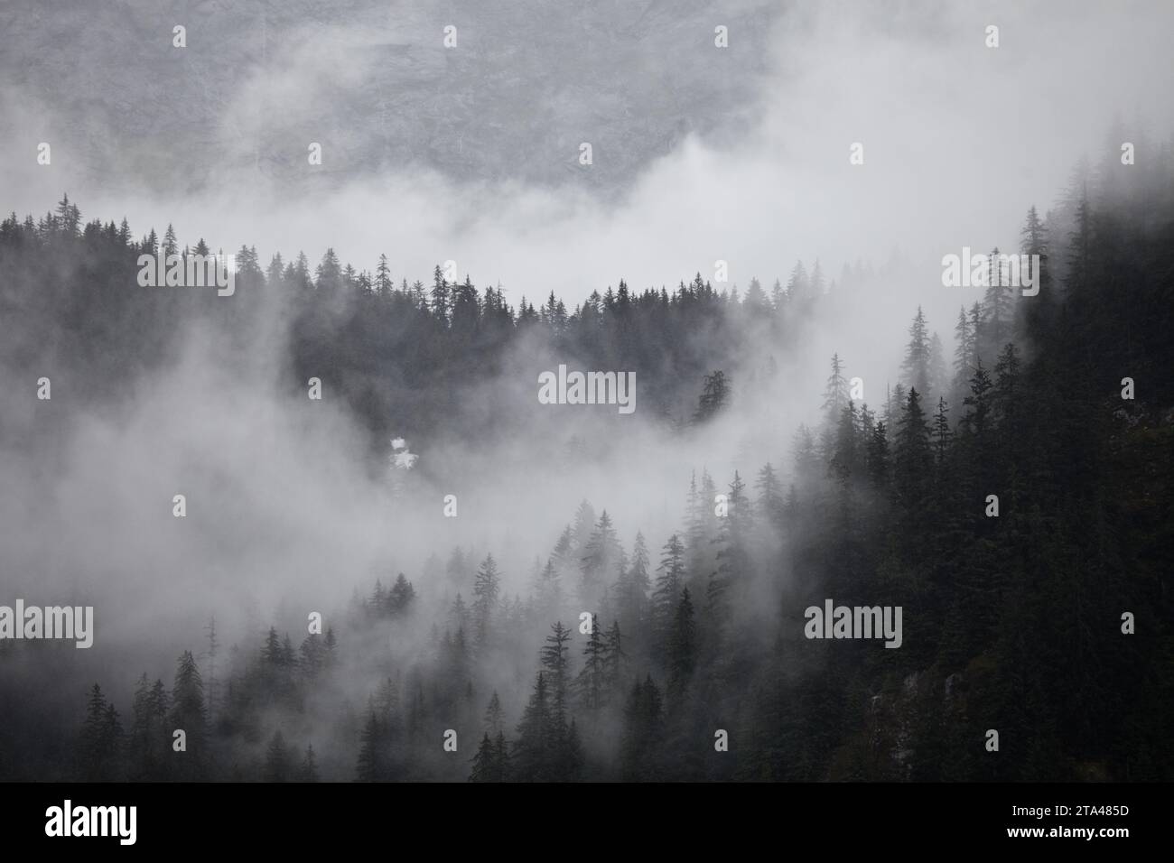MIst shrouded hills Stock Photo - Alamy