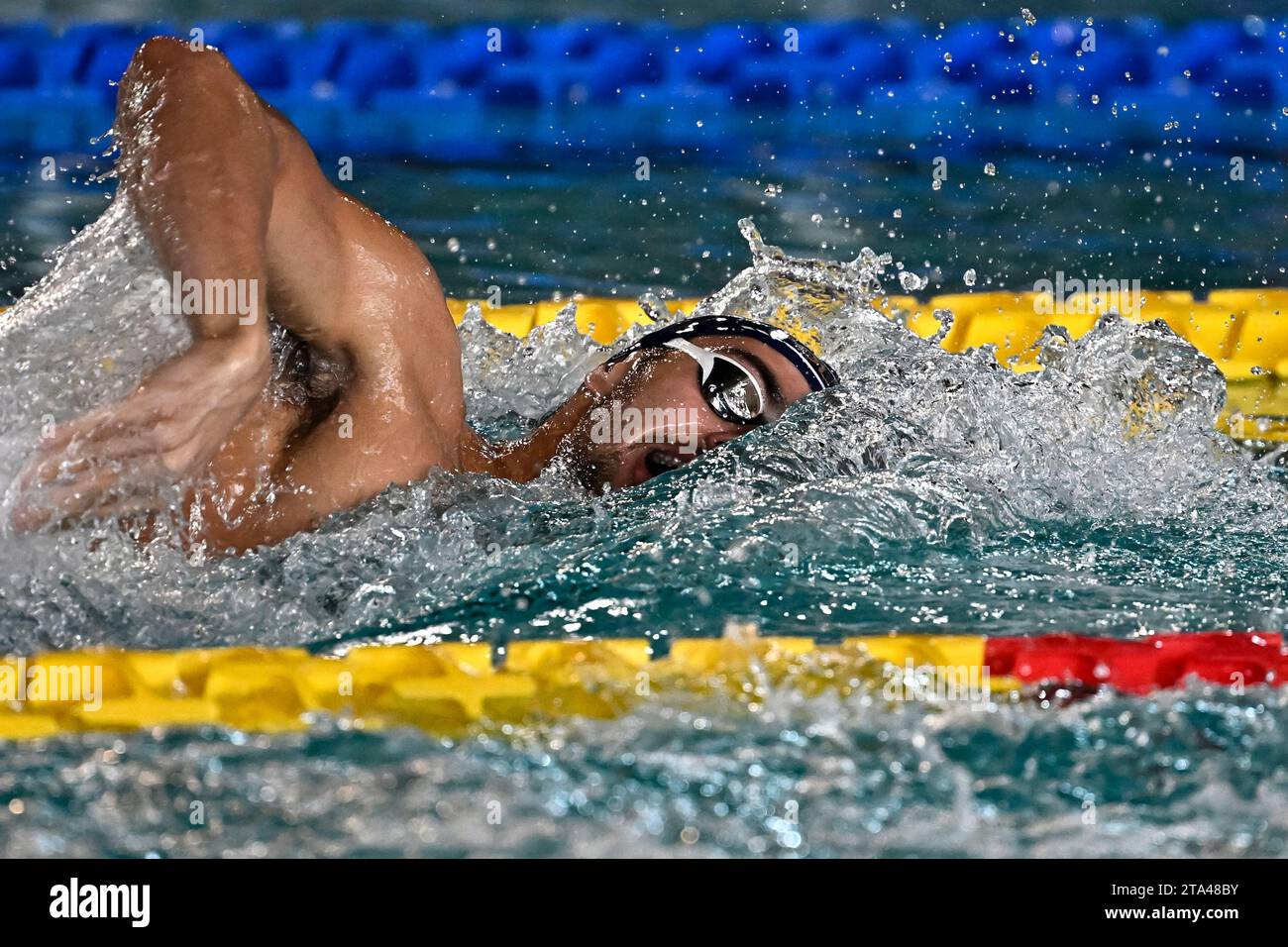 Riccione, Italy. 28th Nov, 2023. Thomas Ceccon of Gs Fiamme Oro ...