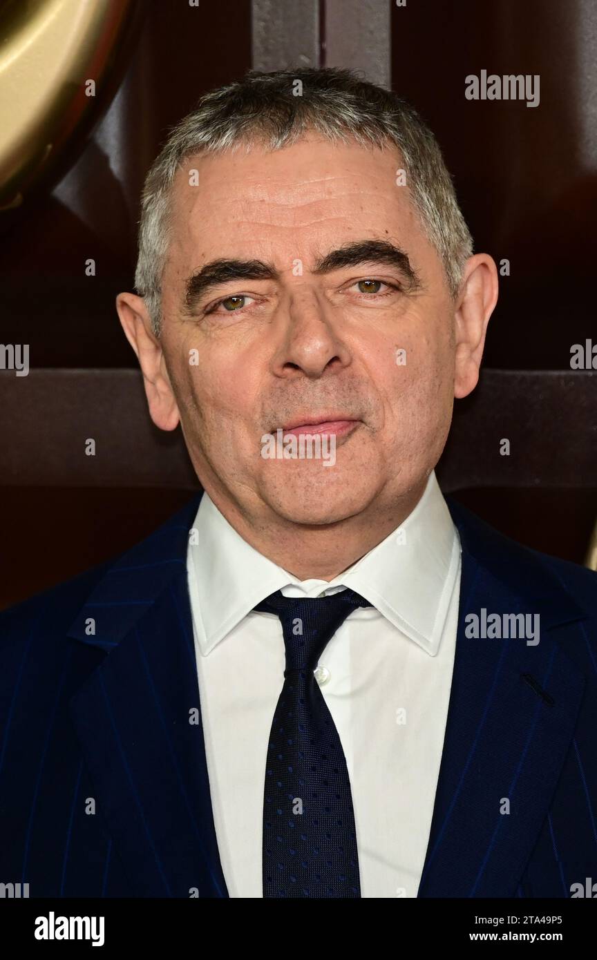 London, UK. 28th Nov, 2023. Rowan Atkinson attends the Warner Bros ...
