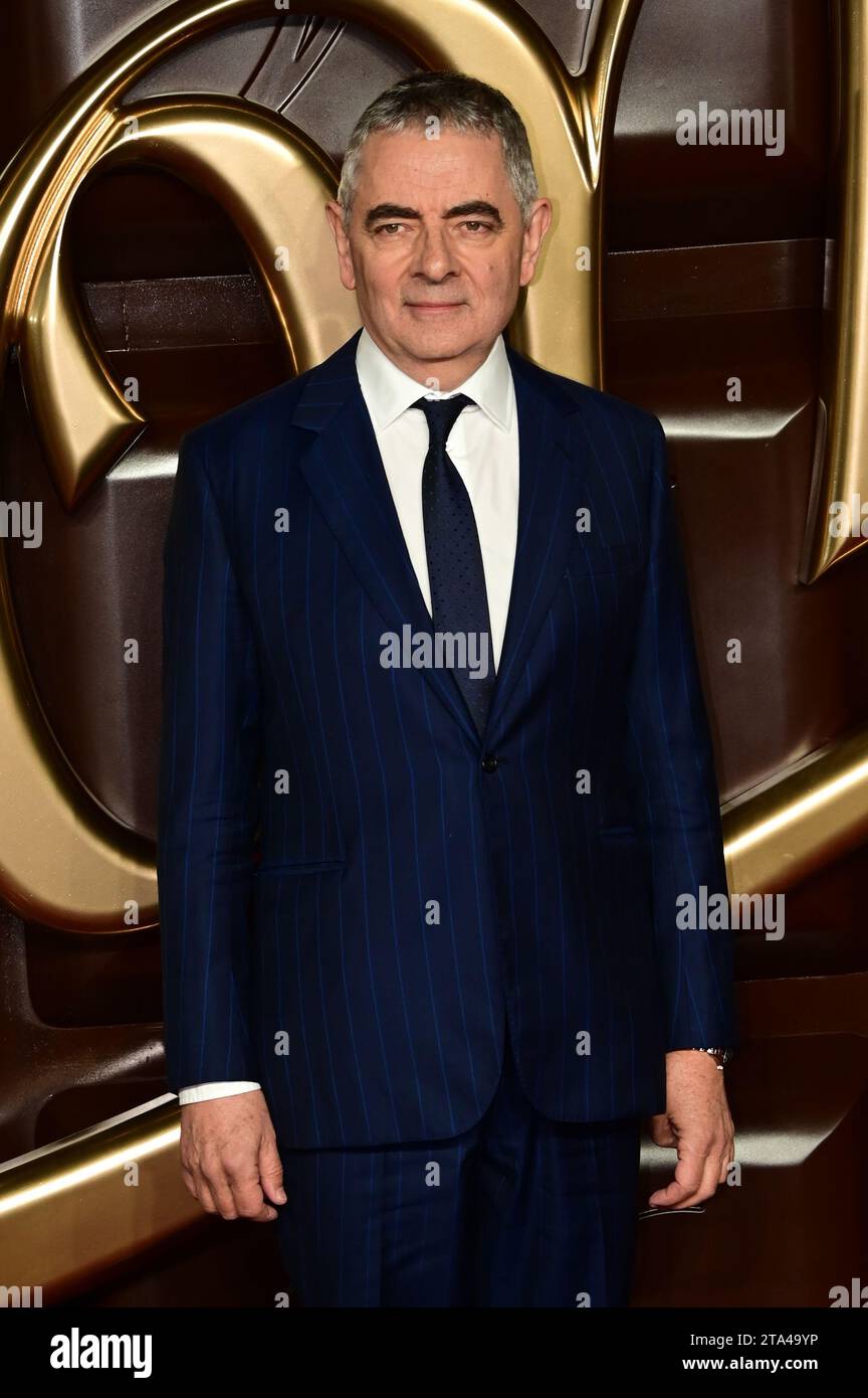London, UK. 28th Nov, 2023. Rowan Atkinson attends the Warner Bros ...