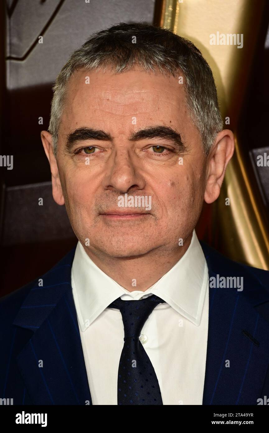 London, UK. 28th Nov, 2023. Rowan Atkinson attends the Warner Bros ...