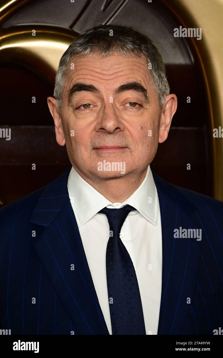 London, UK. 28th Nov, 2023. Rowan Atkinson attends the Warner Bros ...