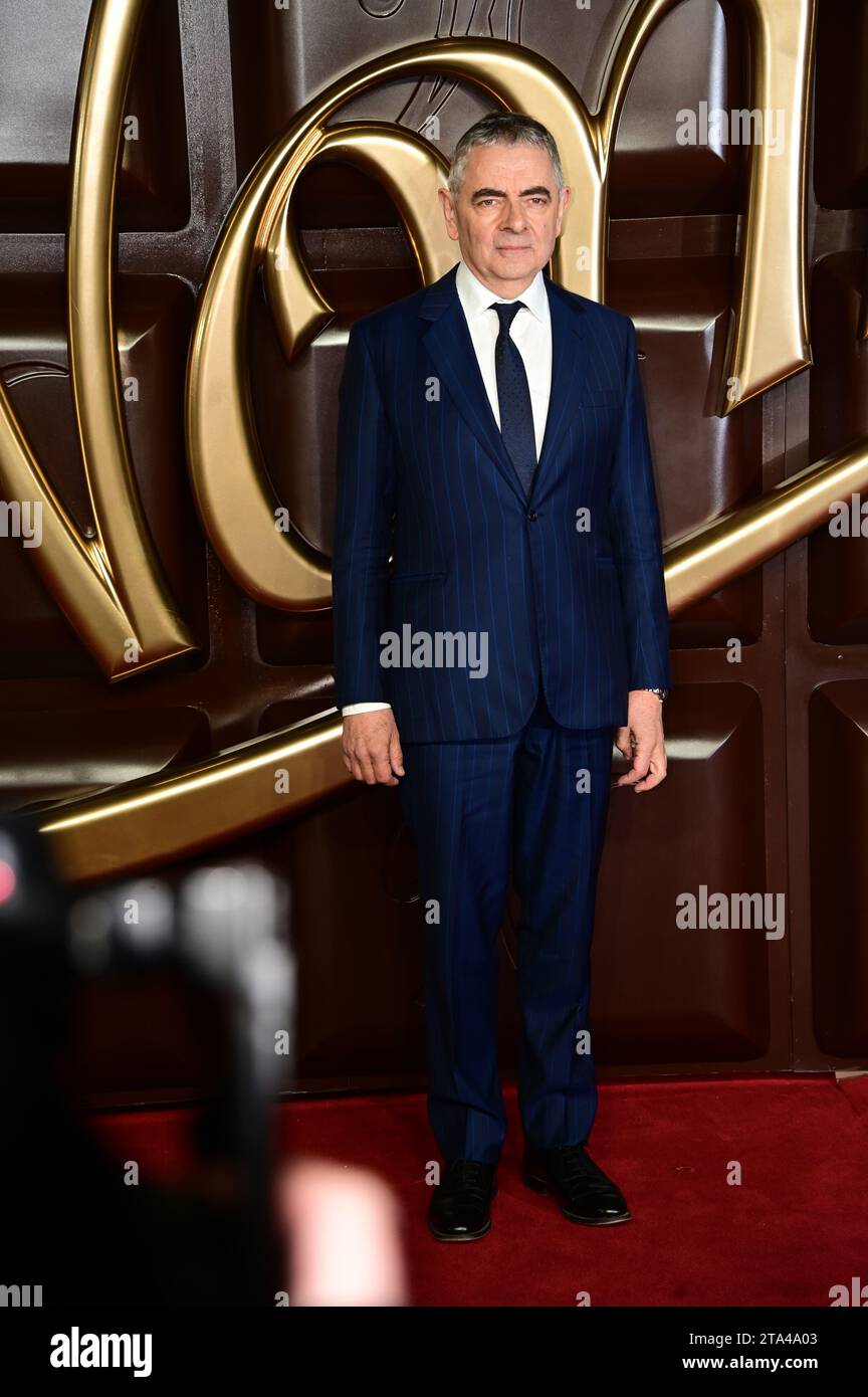 London, UK. 28th Nov, 2023. Rowan Atkinson attends the Warner Bros ...