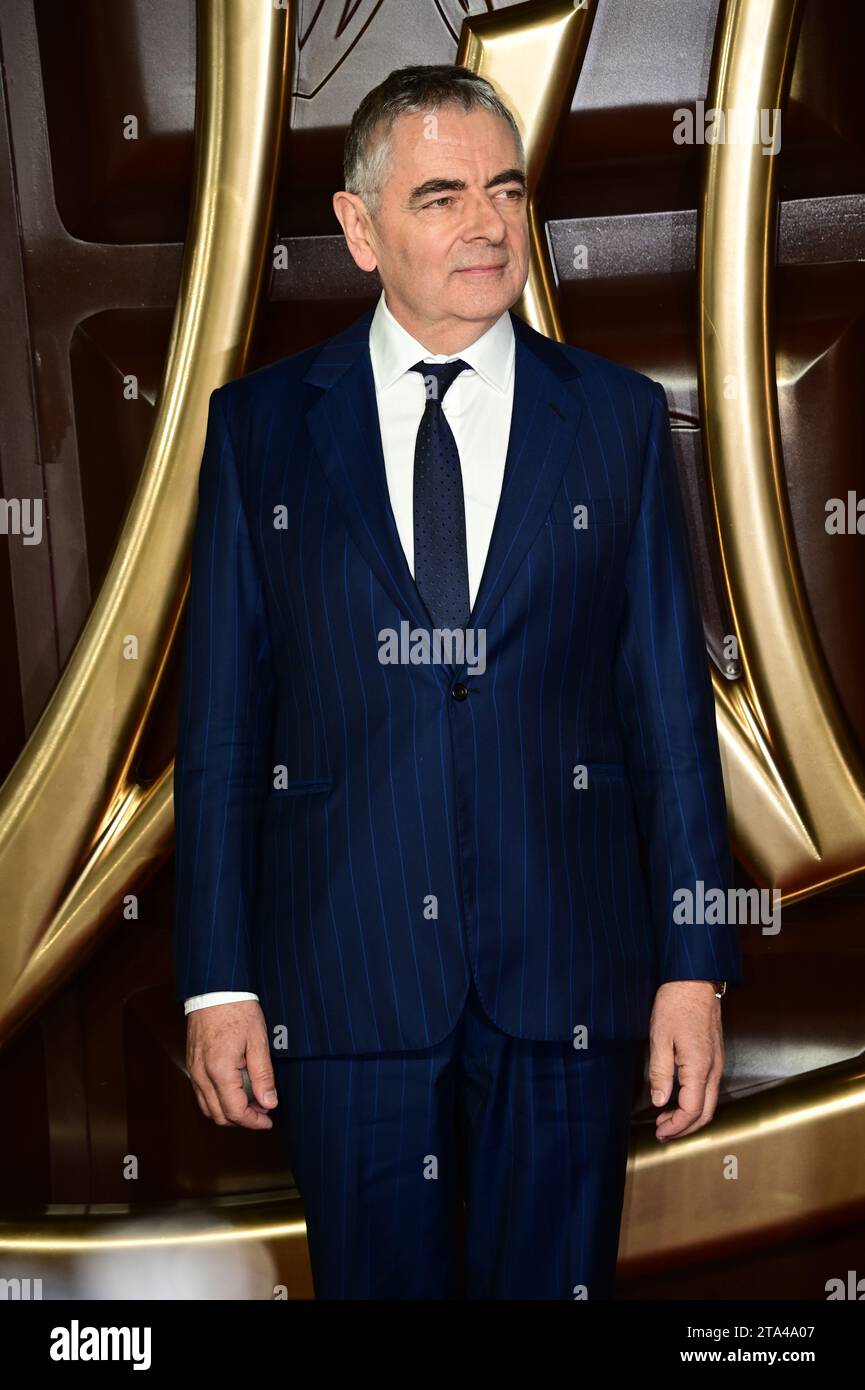 London, UK. 28th Nov, 2023. Rowan Atkinson attends the Warner Bros ...