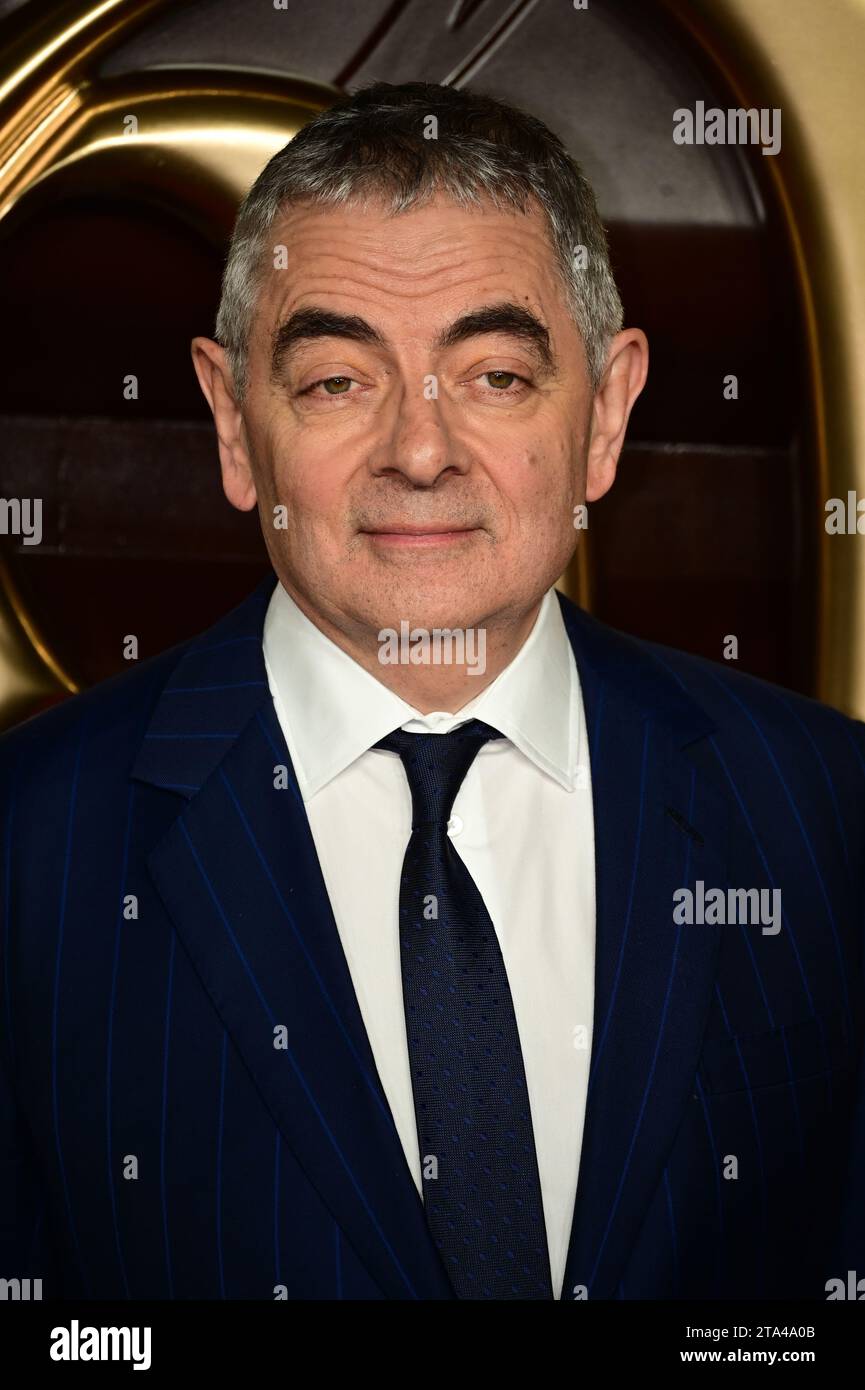 London, UK. 28th Nov, 2023. Rowan Atkinson attends the Warner Bros ...