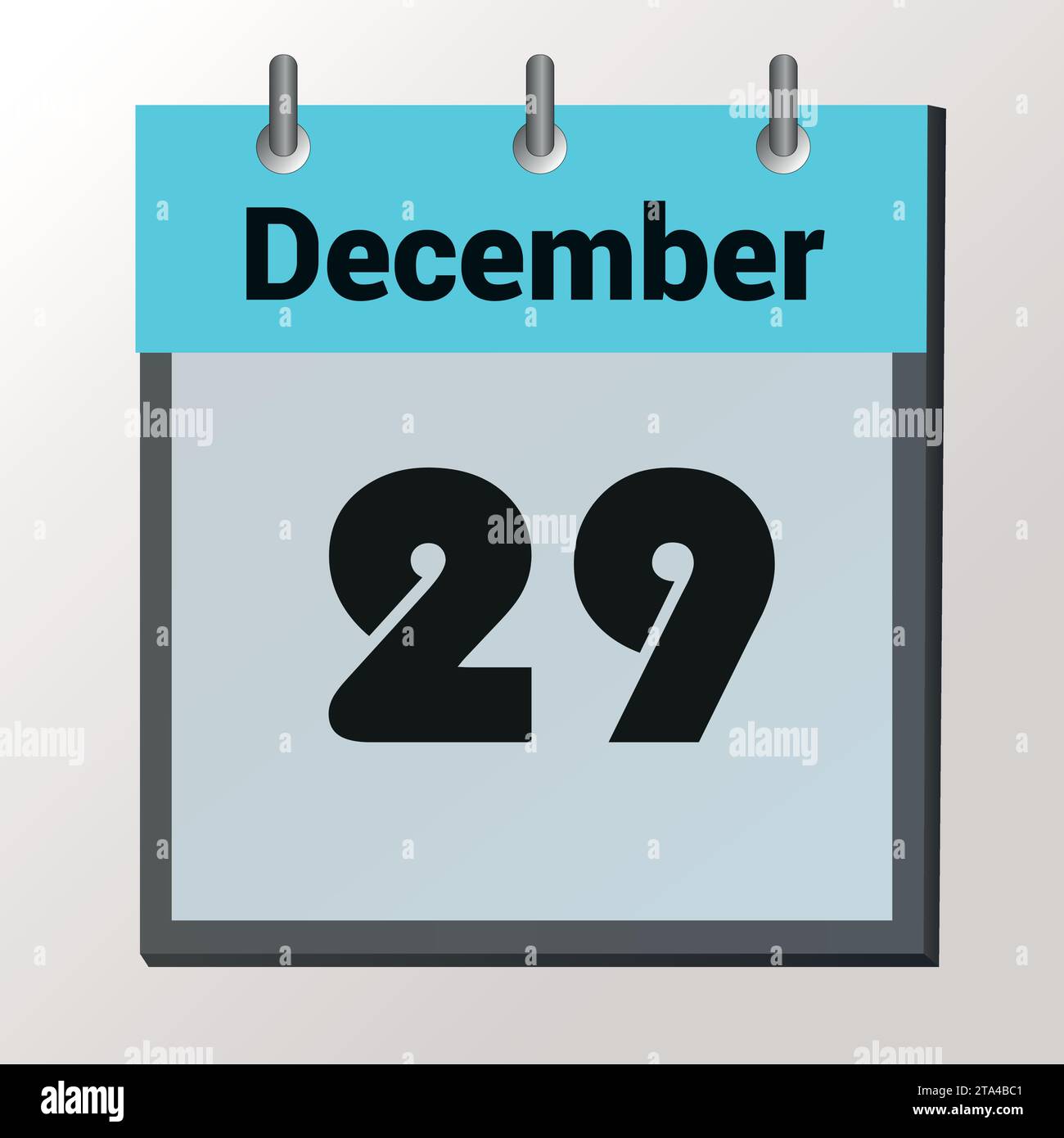day on the calendar, vector image format, December 29 Stock Vector ...