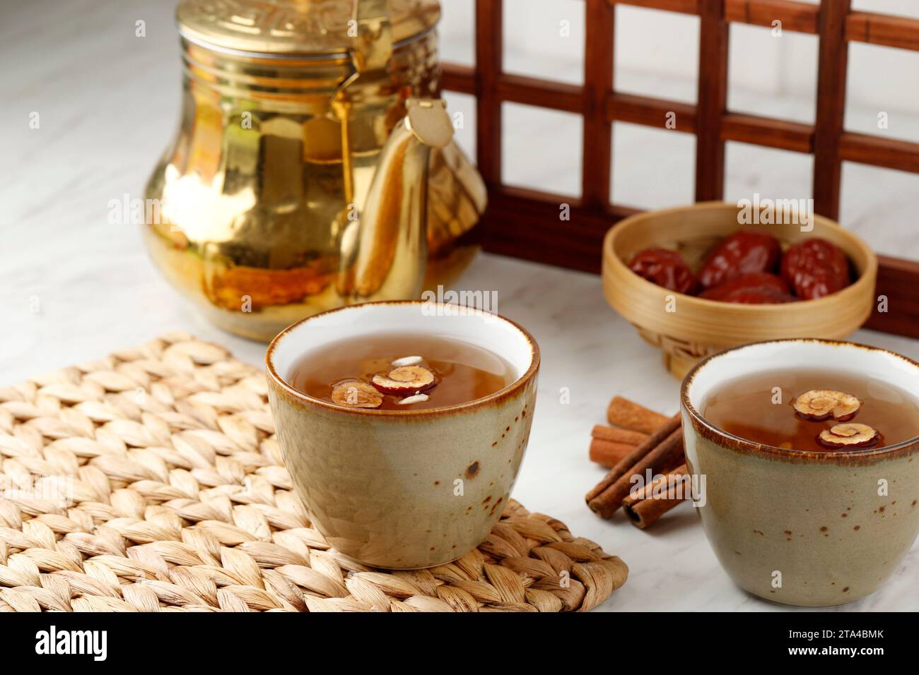 Sujeonggwa, Korean Traditional Cinnamon Punch. Dark Reddish Brown in ...