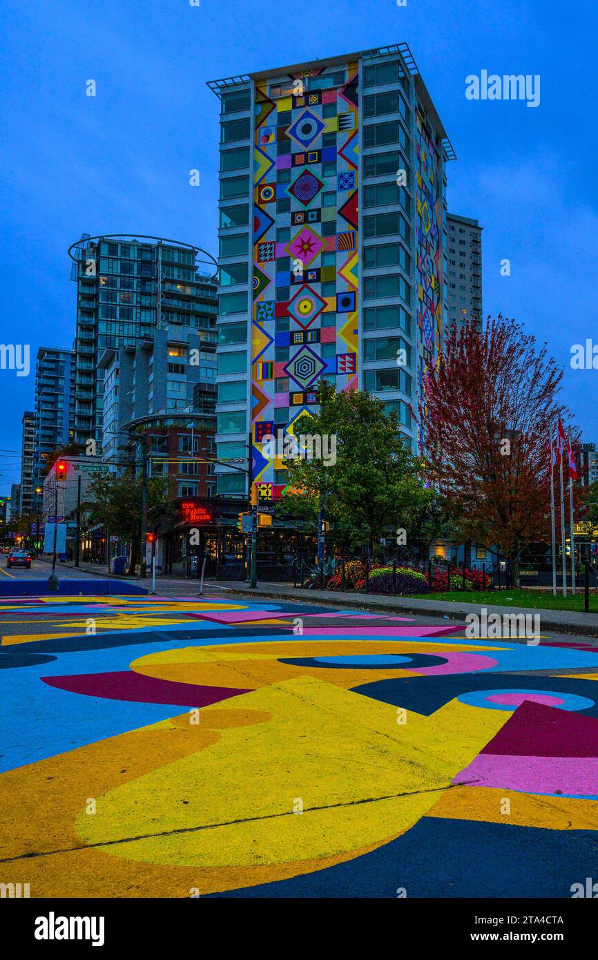 The Berkeley building geometric absract mural by Douglas Coupland, West ...