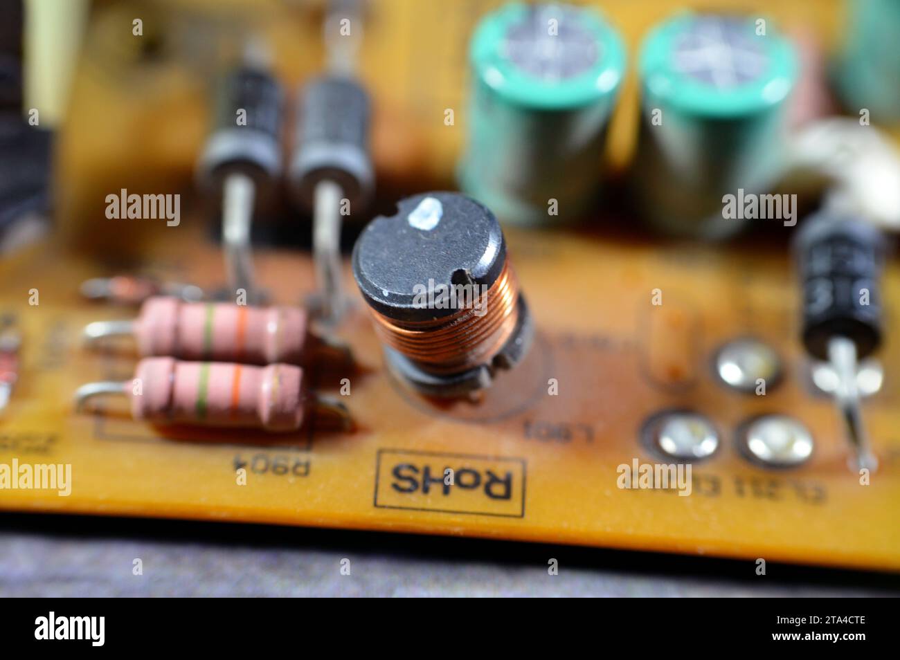 Cairo, Egypt, October 30 2023: interior of LED TV Television main board ...