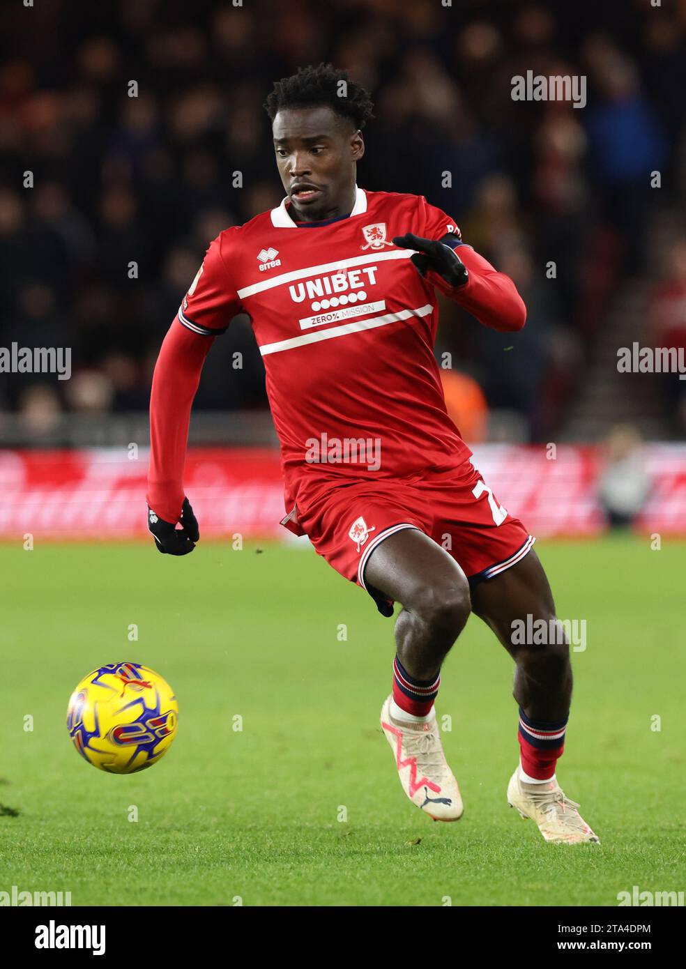 Alex Bangura of Middlesbrough during the Sky Bet Championship match ...