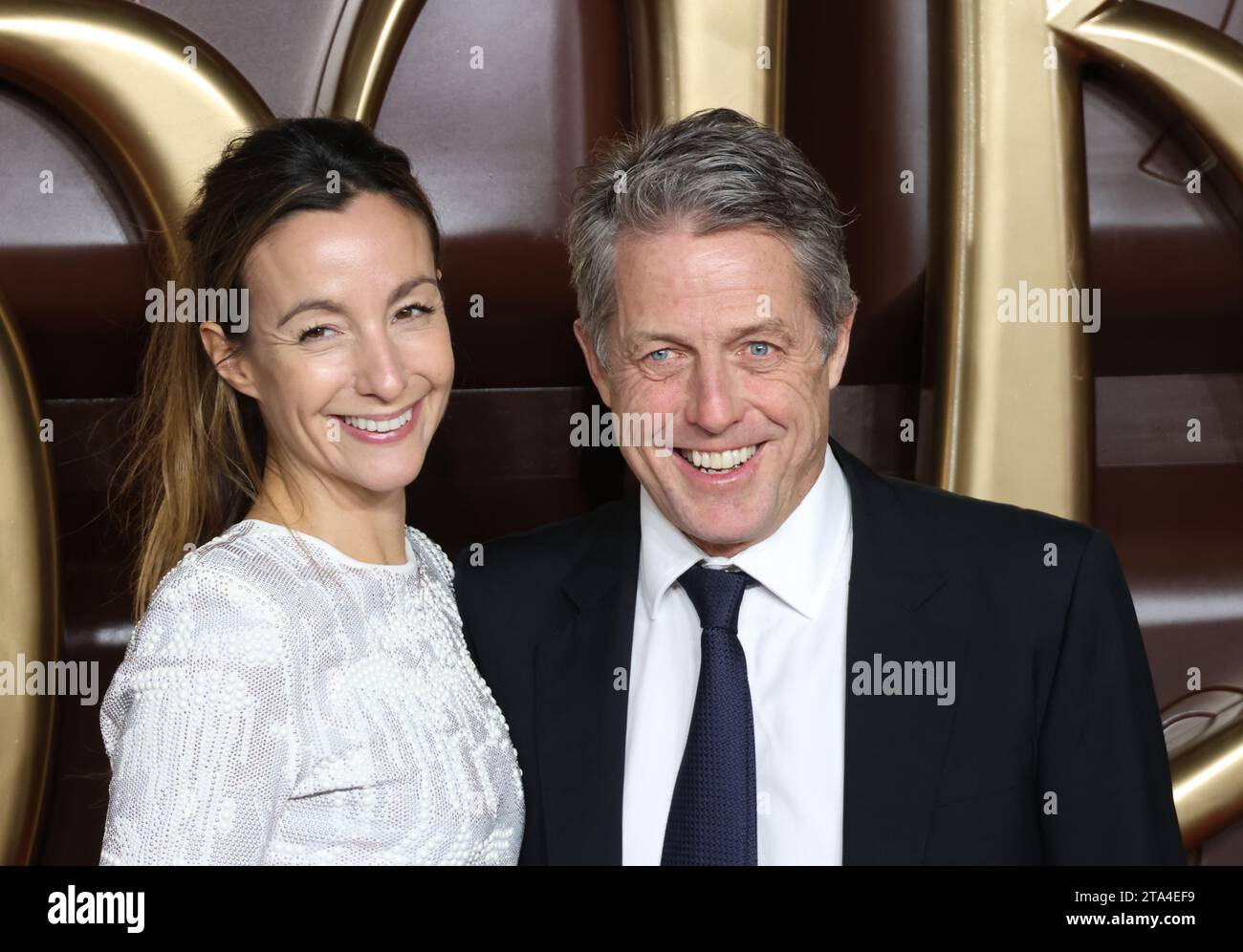 Anna Elisabet Eberstein and Hugh Grant, WONKA World Premiere, Royal ...