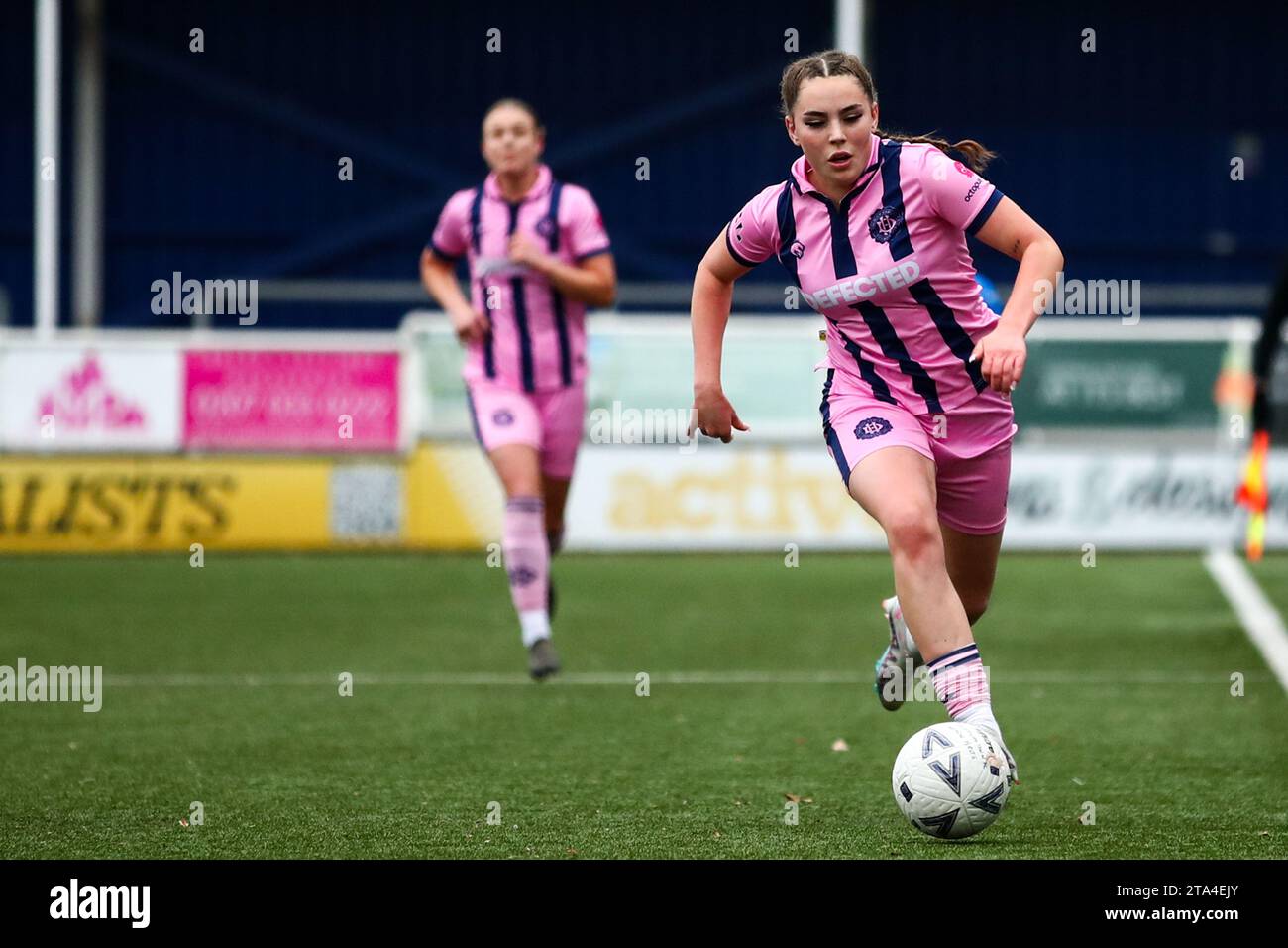 Summer Roberts (9 Dulwich Hamlet) in action during the Adobe Women’s FA ...