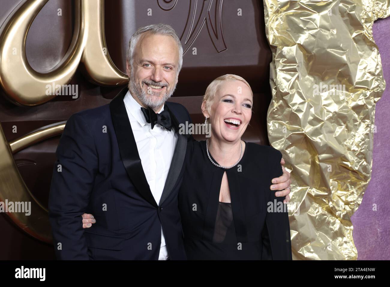 Ed Sinclair and Olivia Colman, WONKA World Premiere, Royal Festival ...