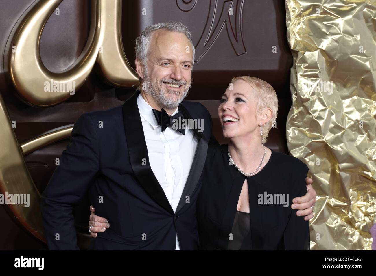 Ed Sinclair and Olivia Colman, WONKA World Premiere, Royal Festival ...