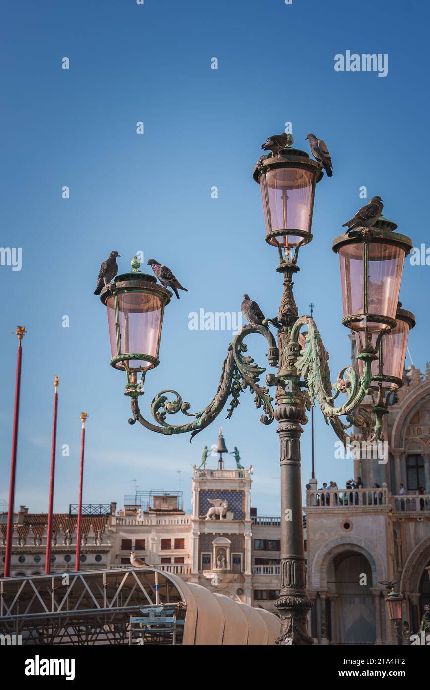 Explore the beauty of Venice with this stunning image of a lamp post on ...