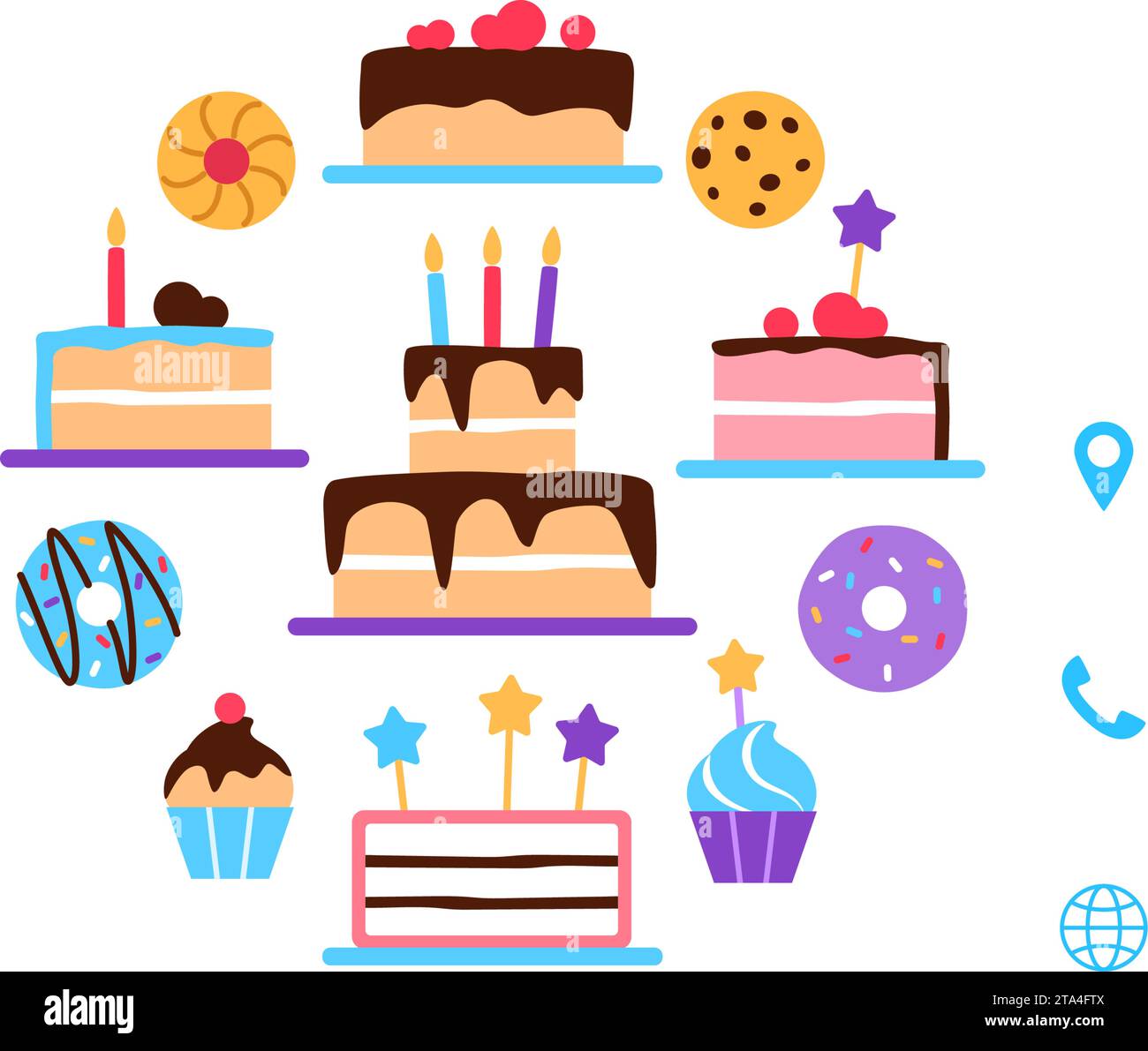 Confectionery visit card design template Stock Vector Image & Art - Alamy