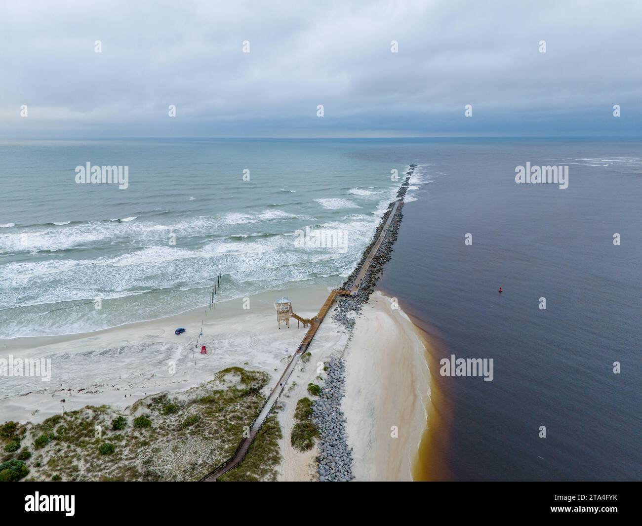Aerial photo Ponce De Leon Inlet Florida east coast Stock Photo - Alamy