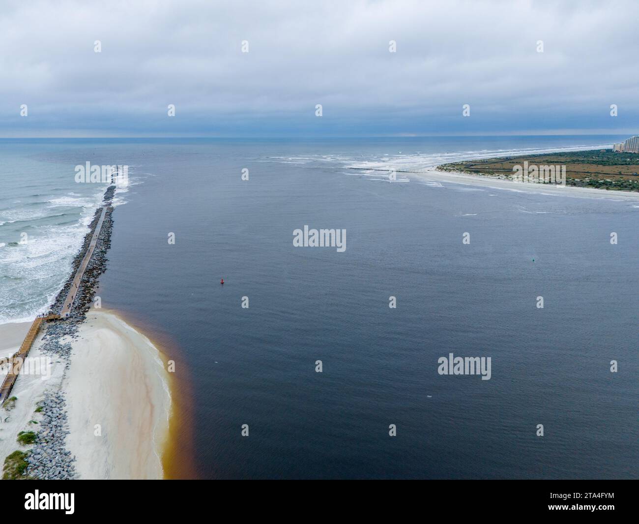 Aerial photo Ponce De Leon Inlet Florida east coast Stock Photo - Alamy