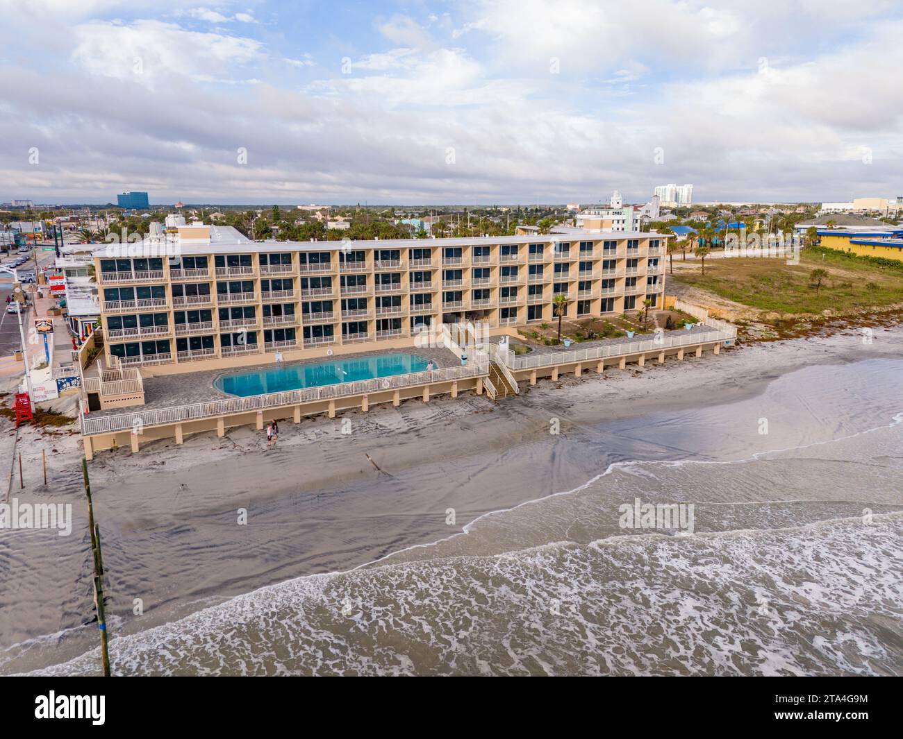 Daytona, FL, USA - November 18, 2023: Aerial photo Daytona Inn Beach ...