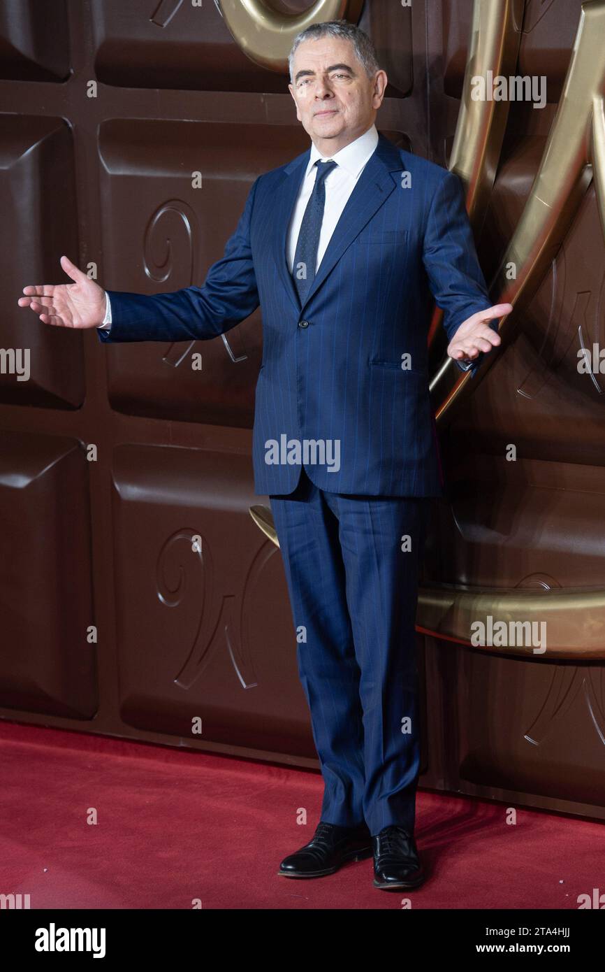 London, UK. 28 Nov, 2023. Pictured: Rowan Atkinson attends The World ...